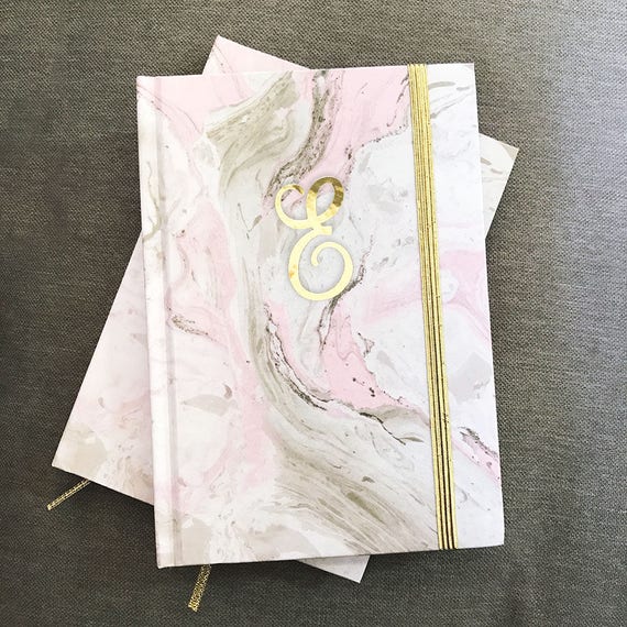 Marble Journal Marble Notebook Monogram Journal Personalized Notebook ...