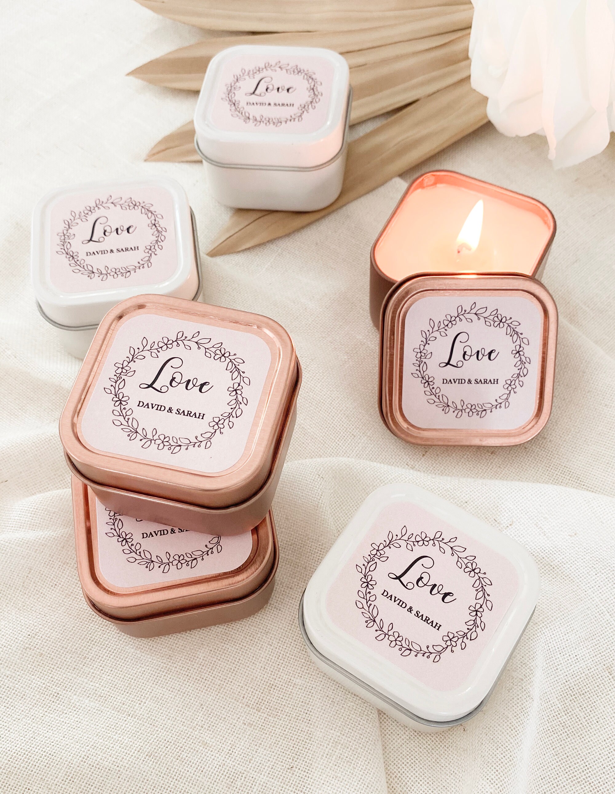 Candle Favors Wedding Favor Candles Personalized Candles | Etsy