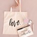 Love Tote Bag Valentine Tote Bag Valentines Day Tote Love Gift Bag ...