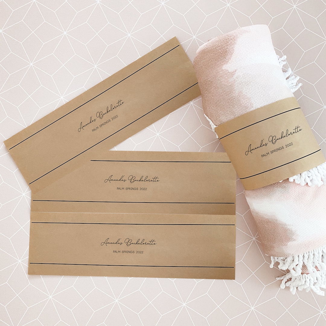 Extra Long Kraft Labels to Wrap Your Own Favors With (EB3332P) - Etsy