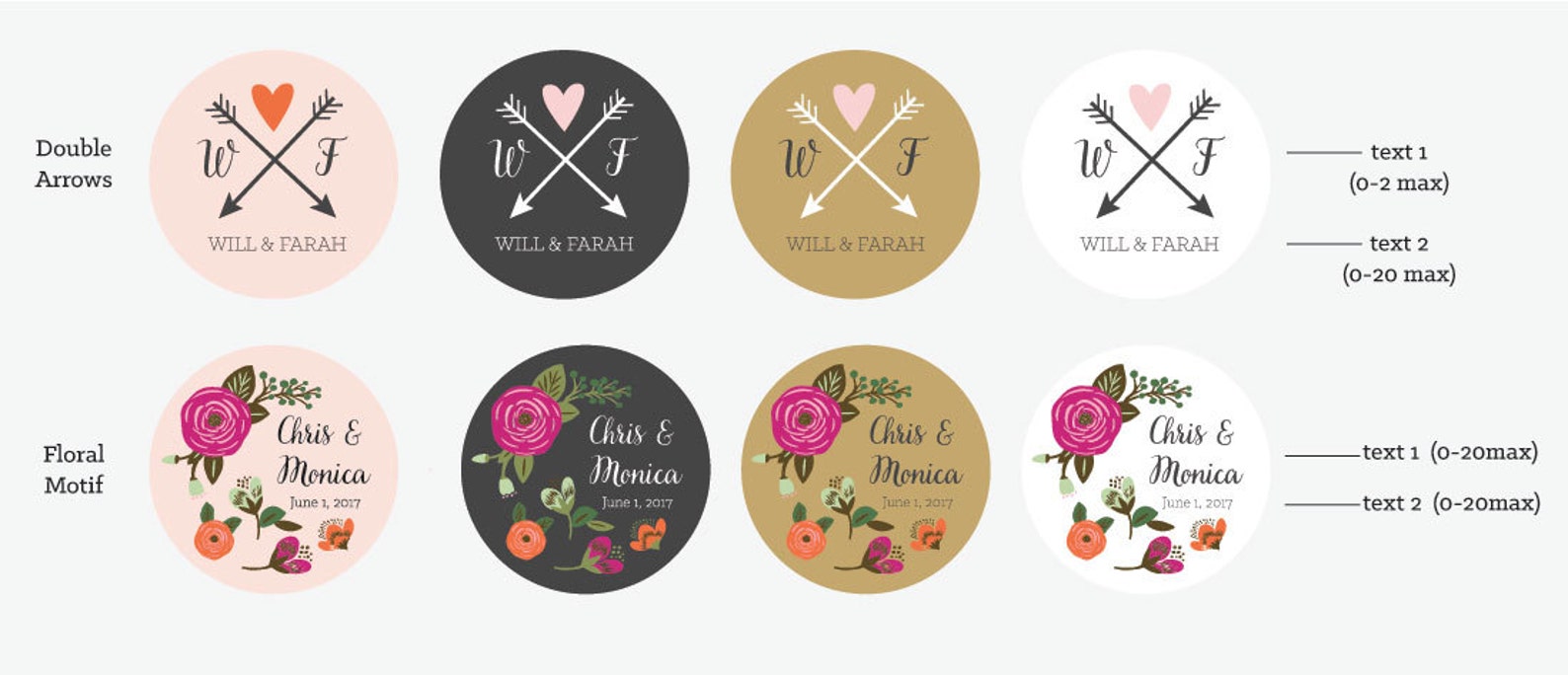 Wedding Favor Labels DIY Wedding Favor Stickers Floral - Etsy