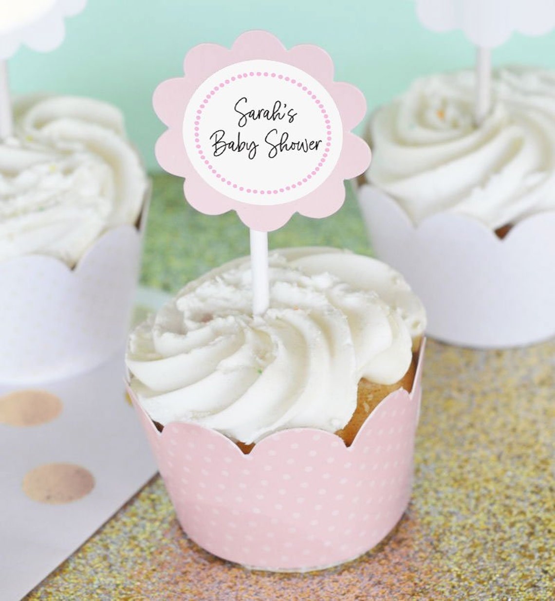 Purple Cupcake Toppers and Purple Cupcake Wrappers - Etsy