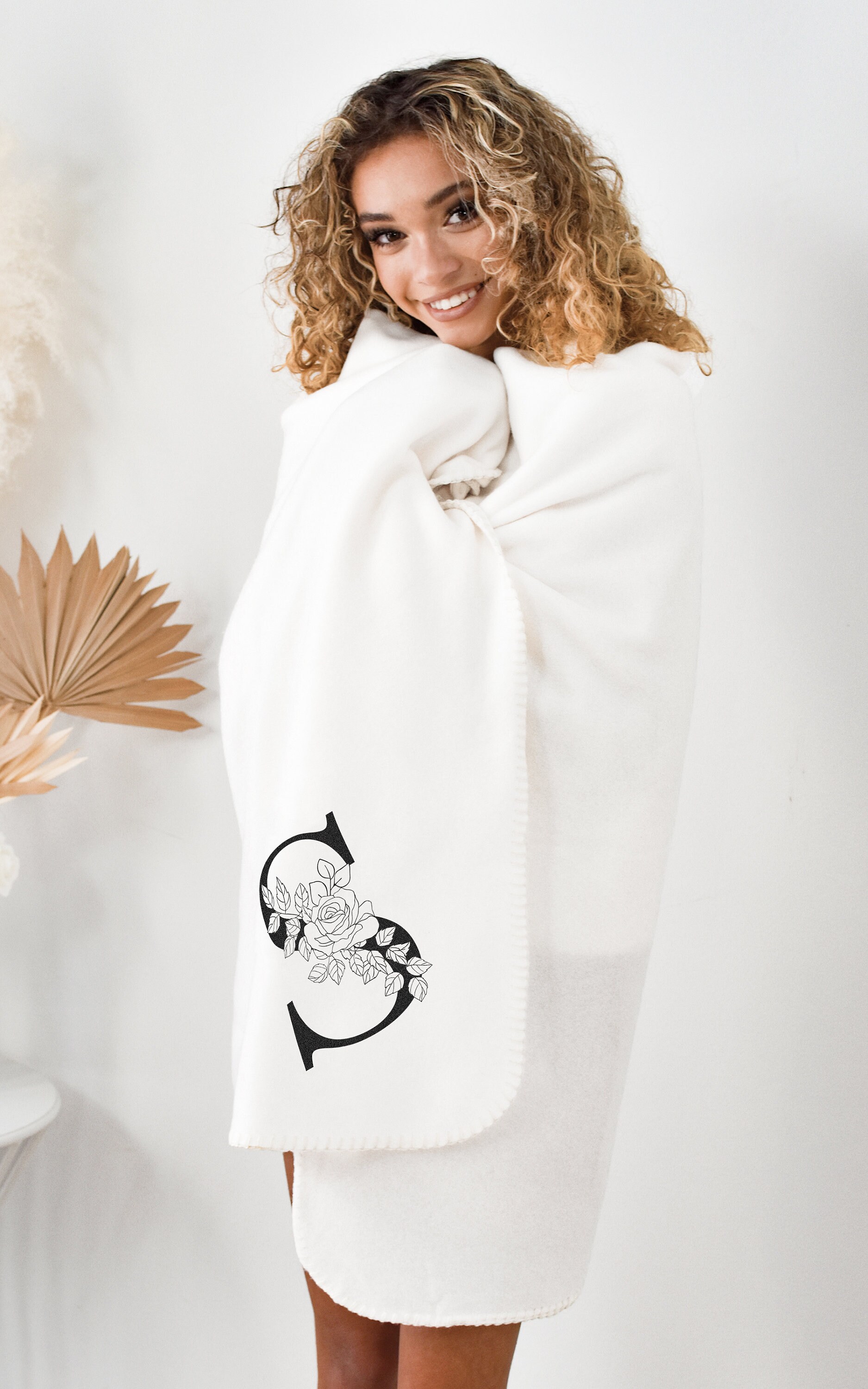 Monogram Blanket for Women Personalized Blanket Custom - Etsy