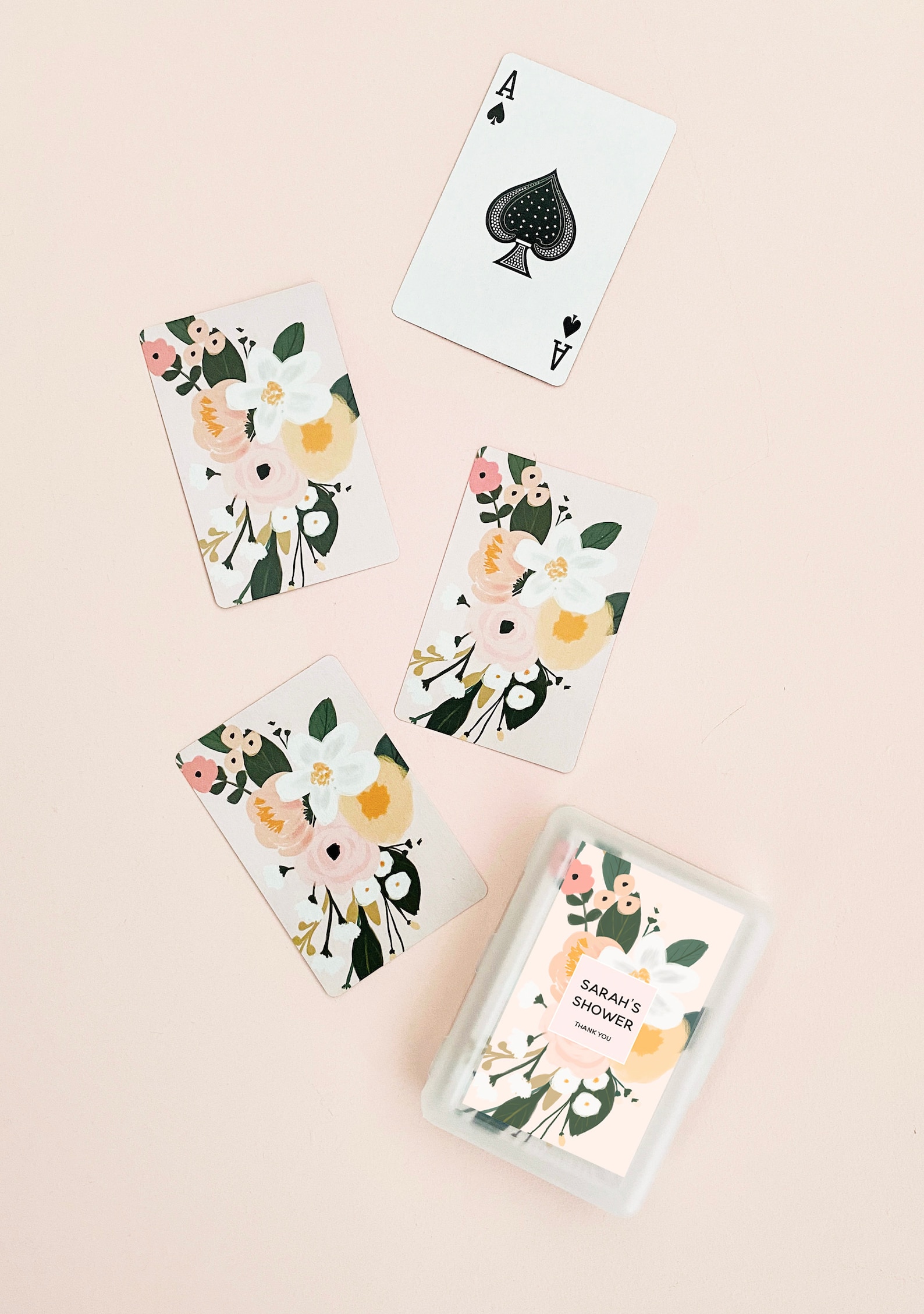 Playing Card Favors Floral Playing Cards Personalized Wedding - Etsy
