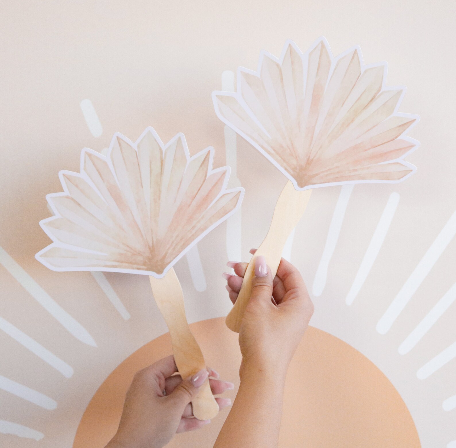 Dried Palm Hand Fans Boho Wedding Favors Wedding Hand Fans Bachelorette ...