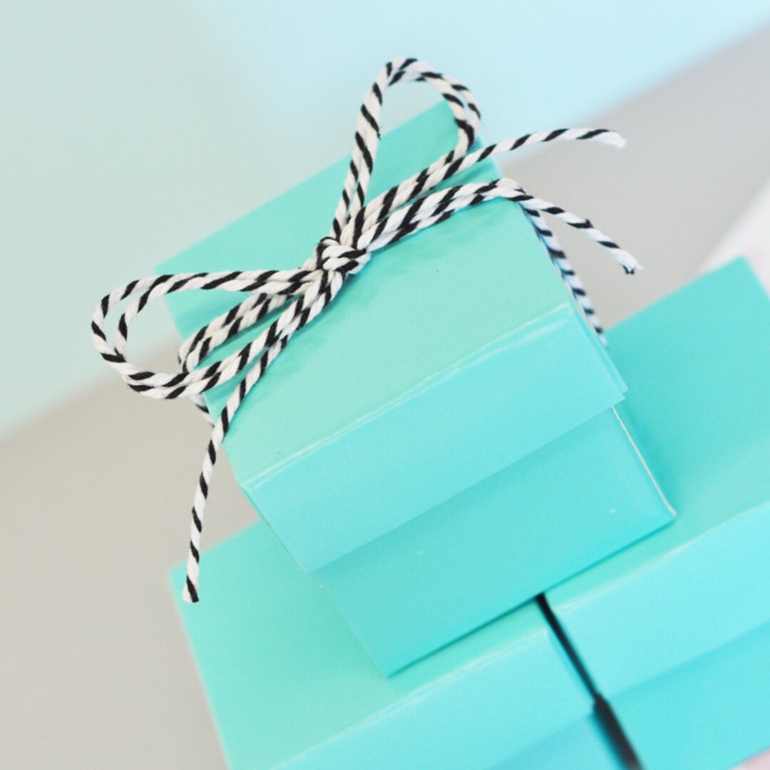 BLUE Favor Box Aqua Blue Box Party Favor Boxes Wedding Favor Boxes ...