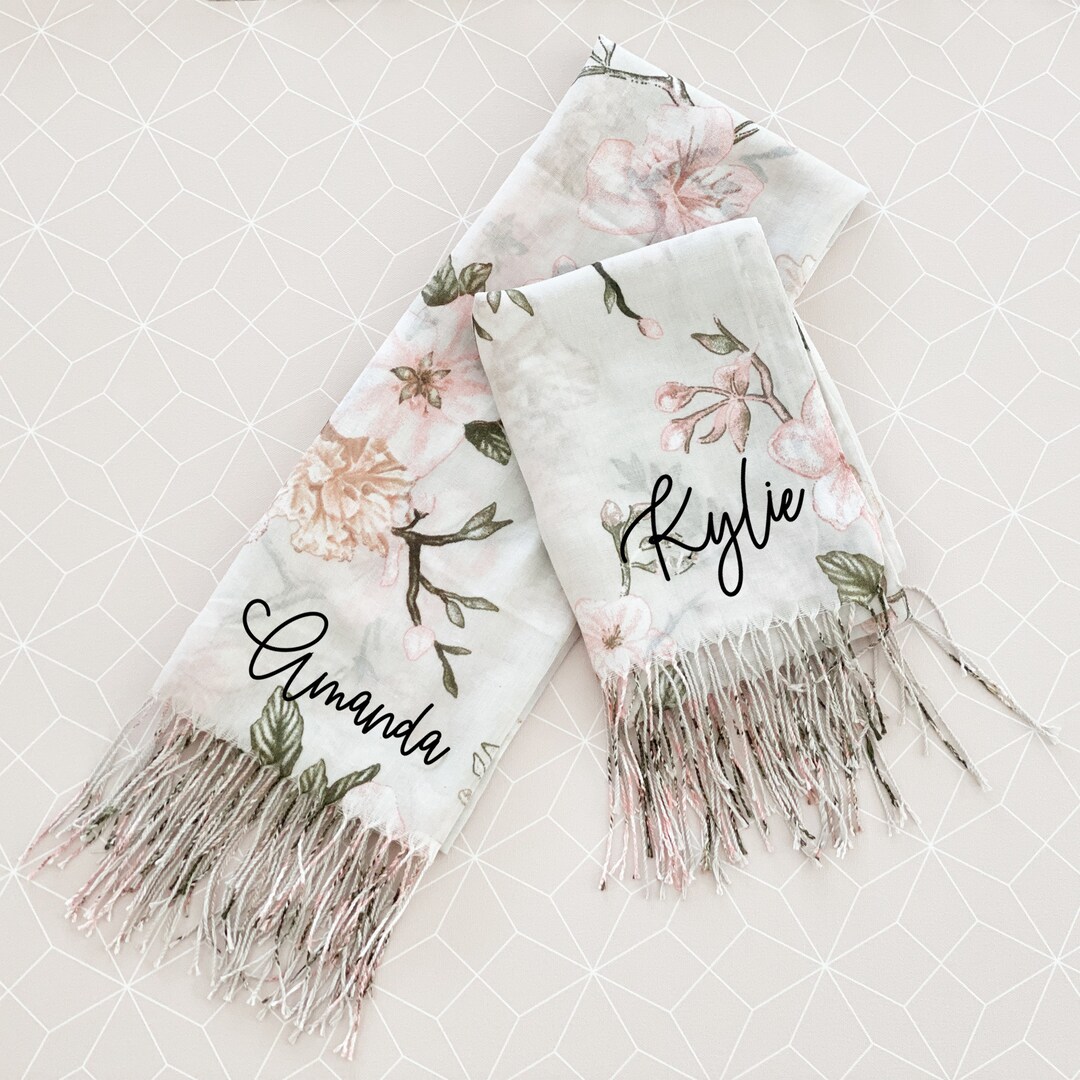 Personalized Scarf for Women Bridesmaid Gift Ideas Unique Gift for Her ...