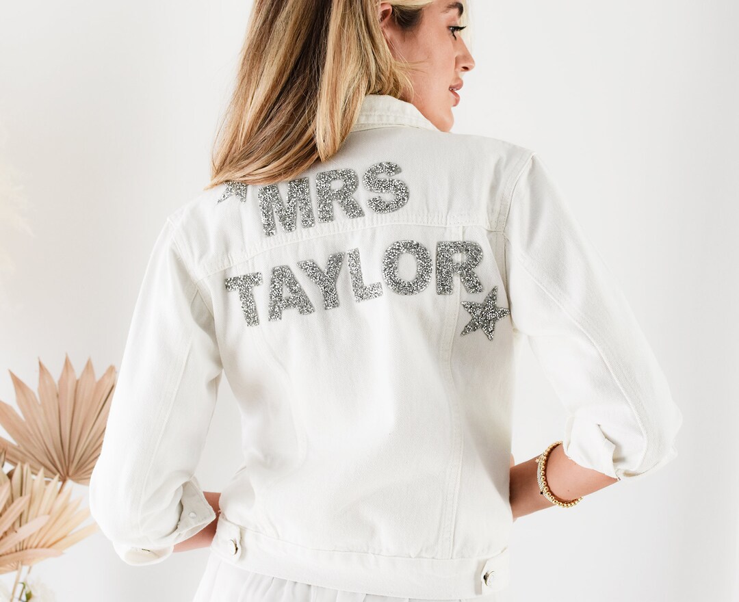 Personalized Wedding Jacket Bride Denim Jacket Bride Jean Jacket ...
