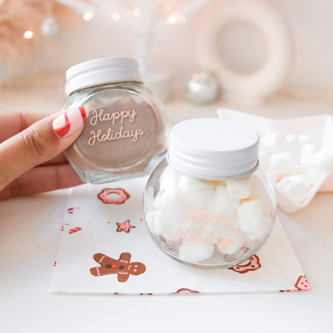 Holiday Candy Jars Set of 12| Custom Holiday Party Favors Christmas ...