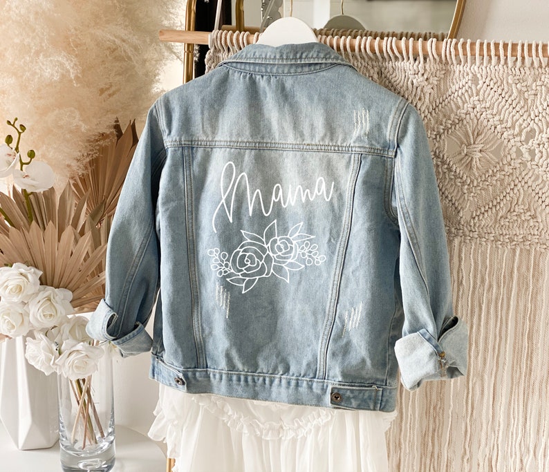 MAMA Jacket Mom Jean Jacket Mama Denim Jacket New Mom Gift - Etsy