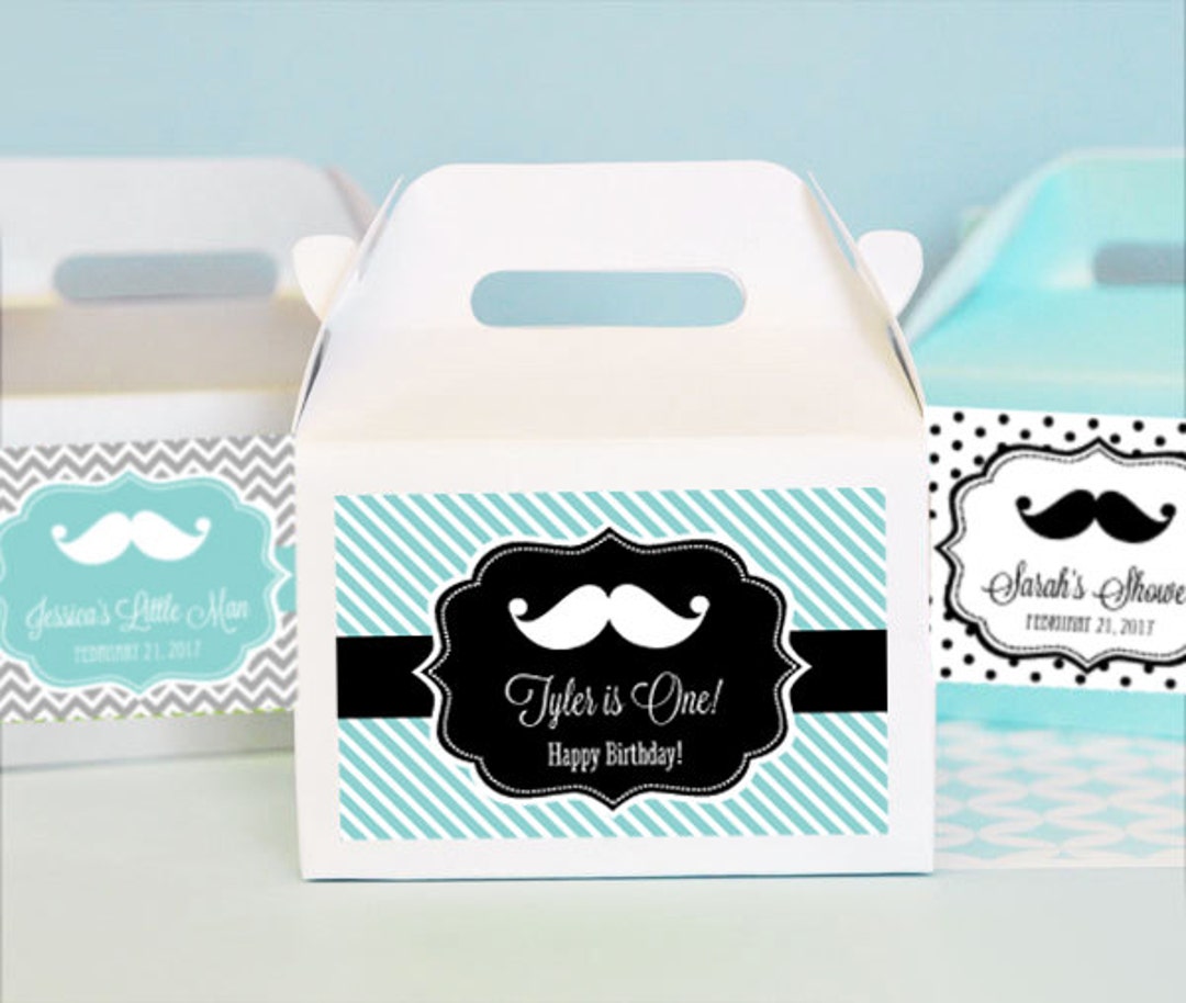 Mustache Baby Shower Favor Box Little Man Baby Shower Favors Mustache ...