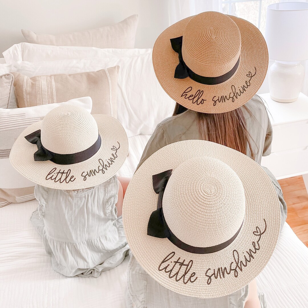 Mommy & Daughter Hats - Matching Hello Sunshine Little Sunshine - Boho ...