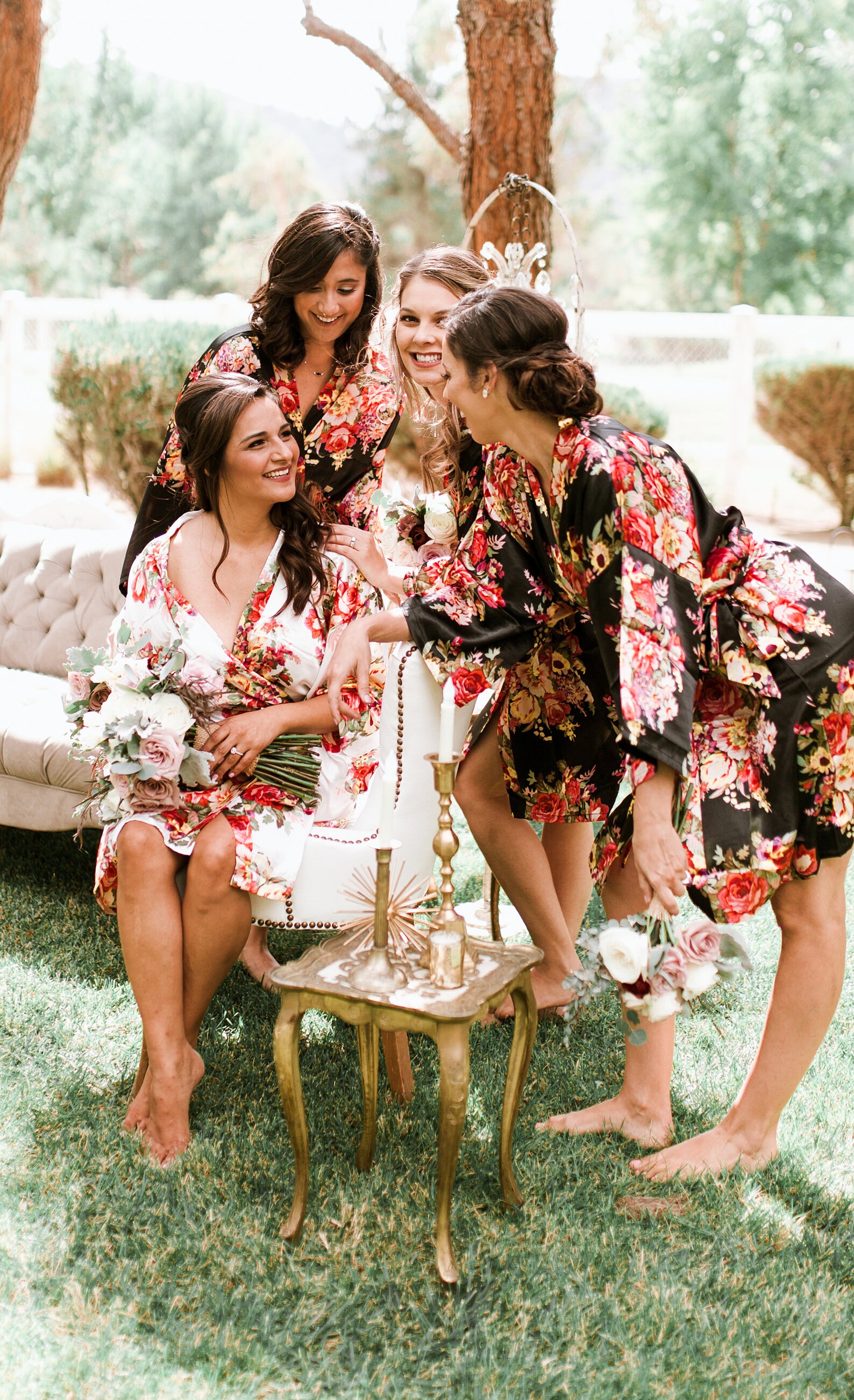 Aqua Blue Robes Aqua Blue Floral Robes for Bridesmaids Set - Etsy