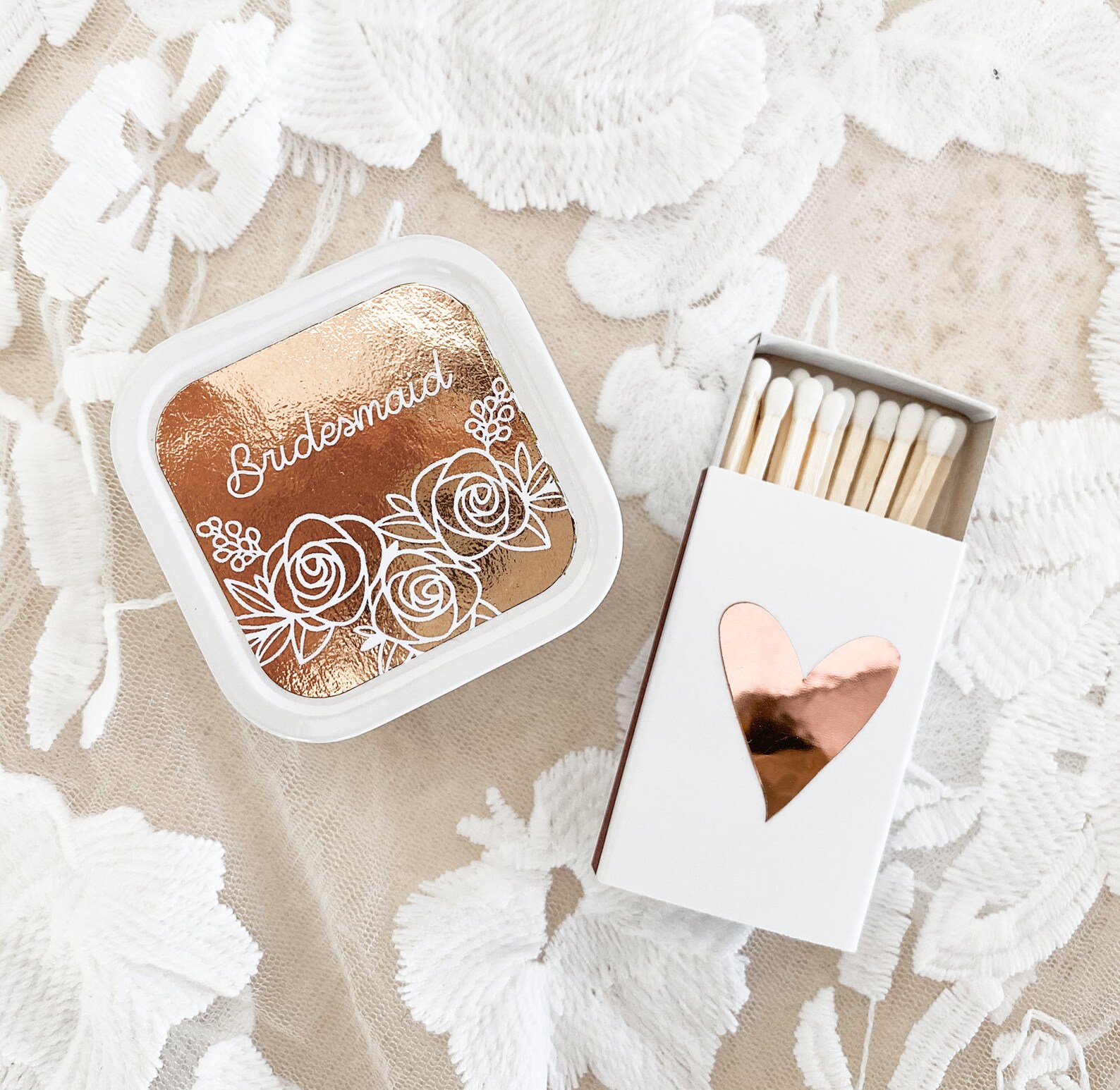 Wedding Matches Heart Matches Cute Matches Silver Gold Rose - Etsy