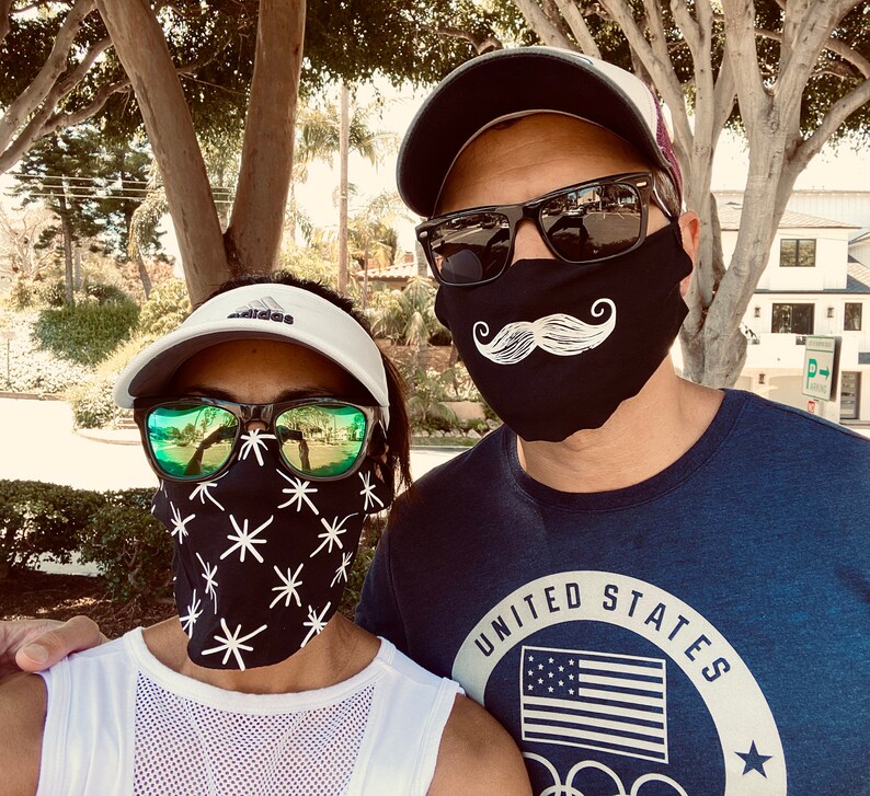 Mustache Face Mask Moustache Face Mask Funny Face Masks for | Etsy