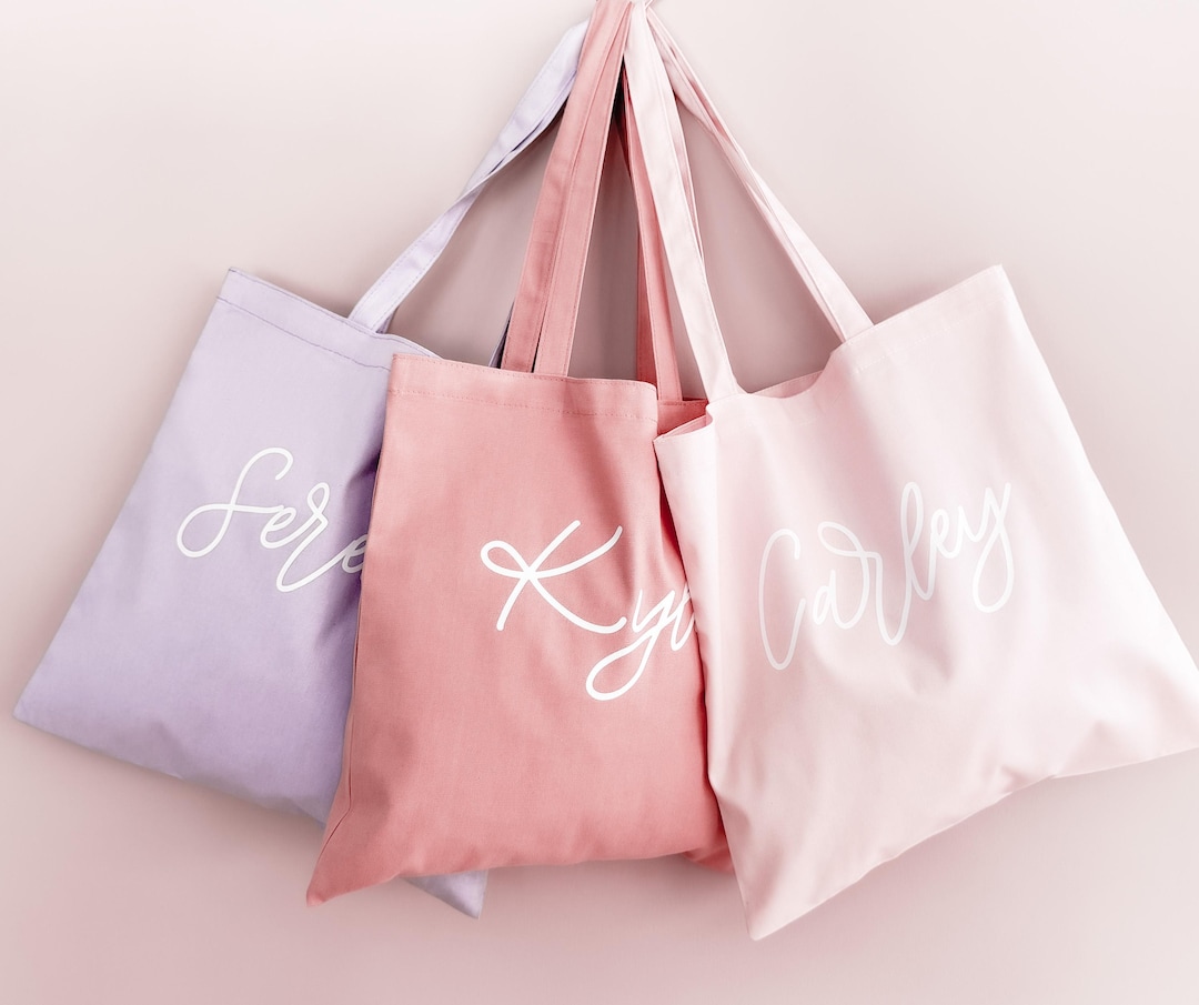 Personalized Bridesmaid Tote Bag With Name Bridesmaid Gift Bag ...