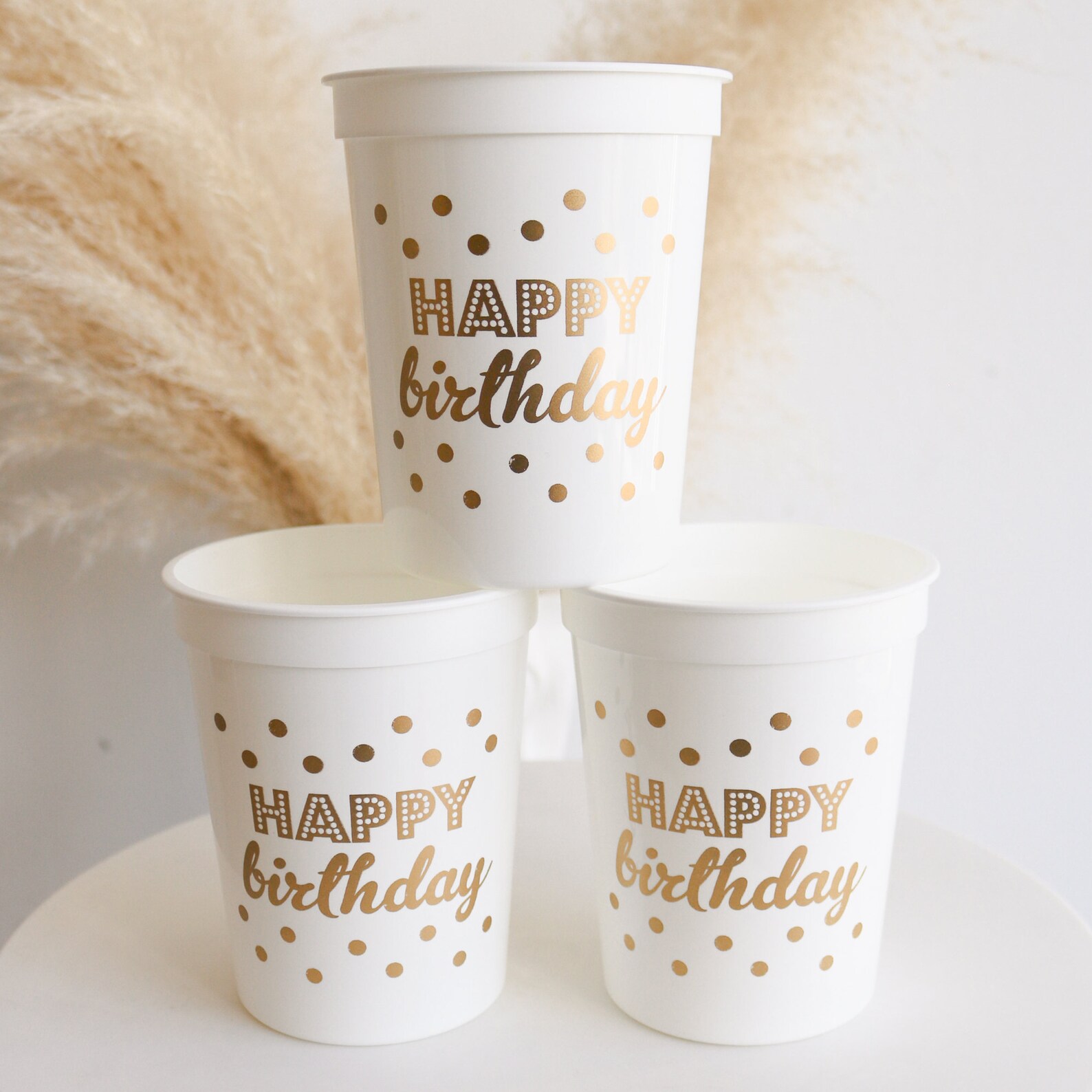 Happy Birthday Cups Birthday Party Decorations Birthday Cups - Etsy