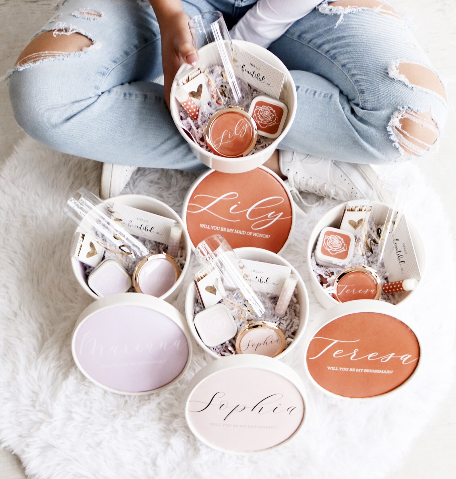 Coral Bridesmaid Proposal Gift Box Coral Bridesmaid Gift Box - Etsy