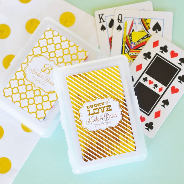 Personalized Playing Cards Black and Gold - Etsy