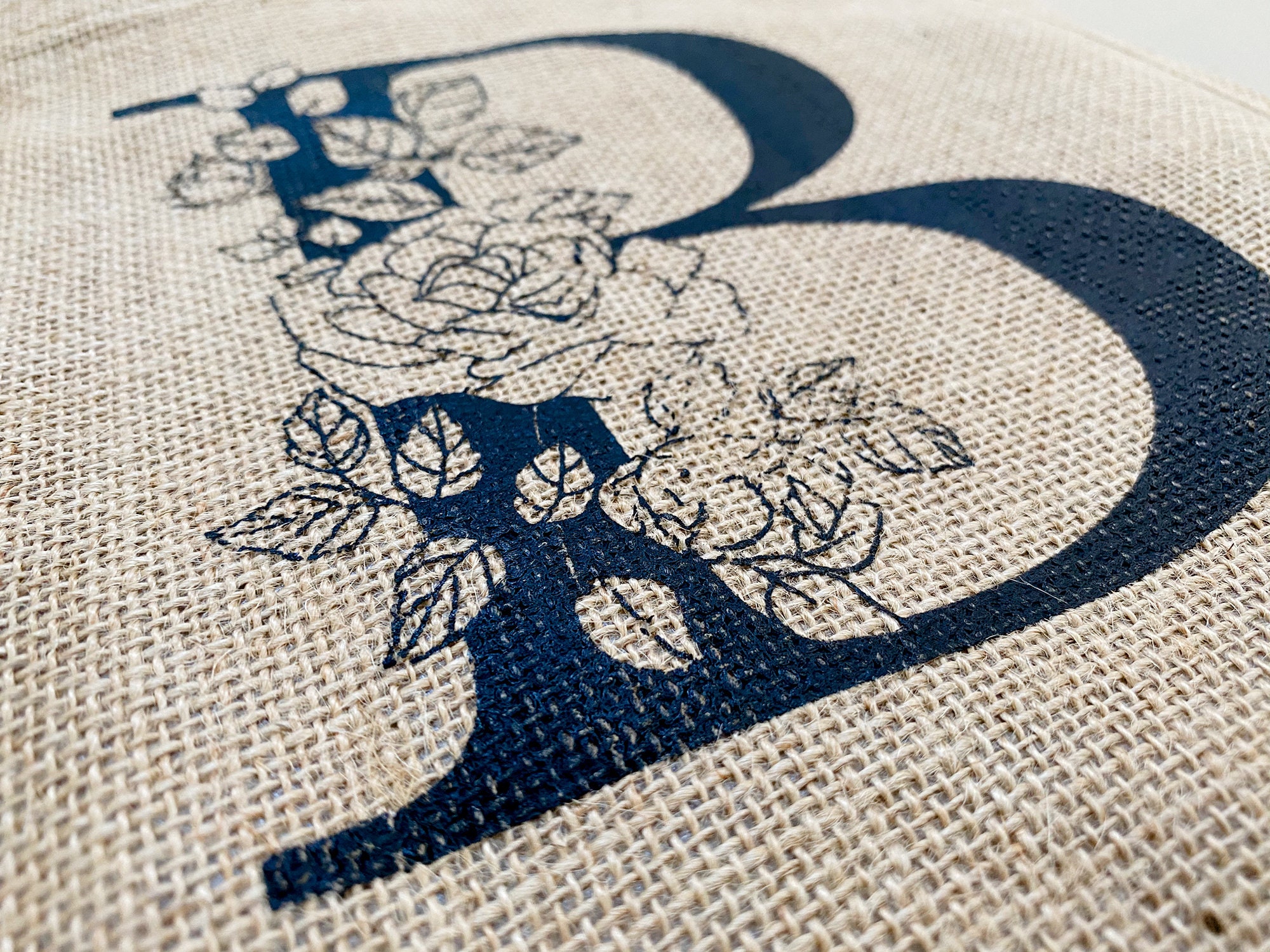 Monogram Tote Bag Market Bag Initial Shopping Bag Monogrammed | Etsy