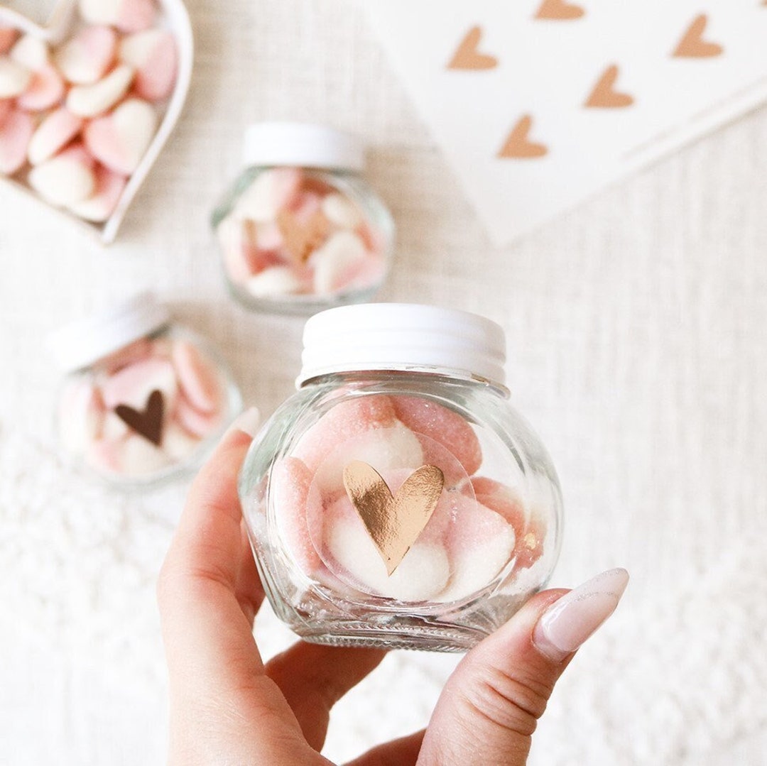 DIY Candy Jar Favors - Mini Glass Candy Jar With Lid - Candy Table ...