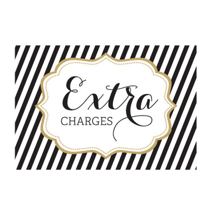 EXTRA CHARGES | Etsy