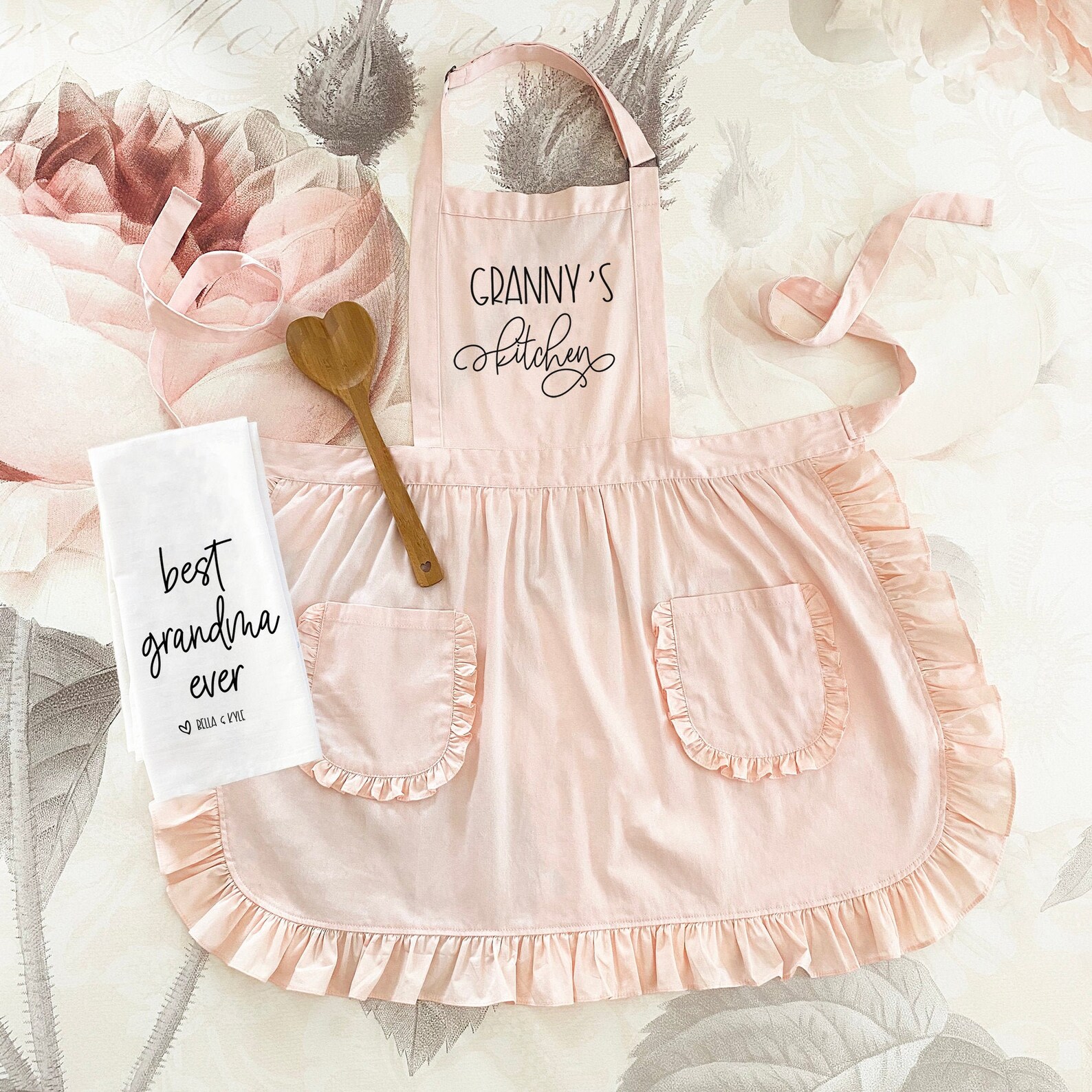 Best Mom Ever Apron Cooking Aprons for Womens Ruffled With - Etsy