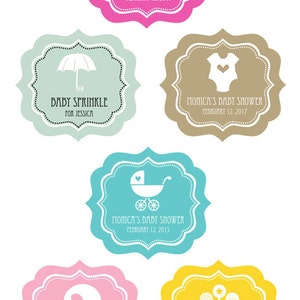 Personalized Baby Shower Labels Favors-personalized Baby Shower Favor ...