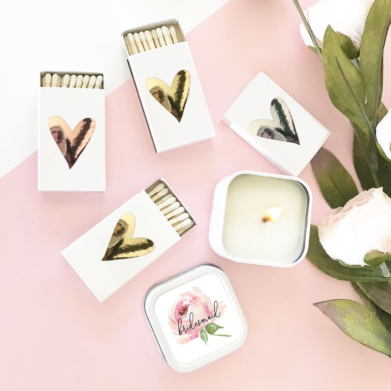 Wedding Matches Heart Matches Cute Matches Silver Gold Rose | Etsy