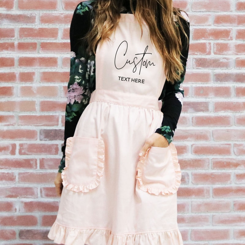 Pink Ruffle Apron - Etsy