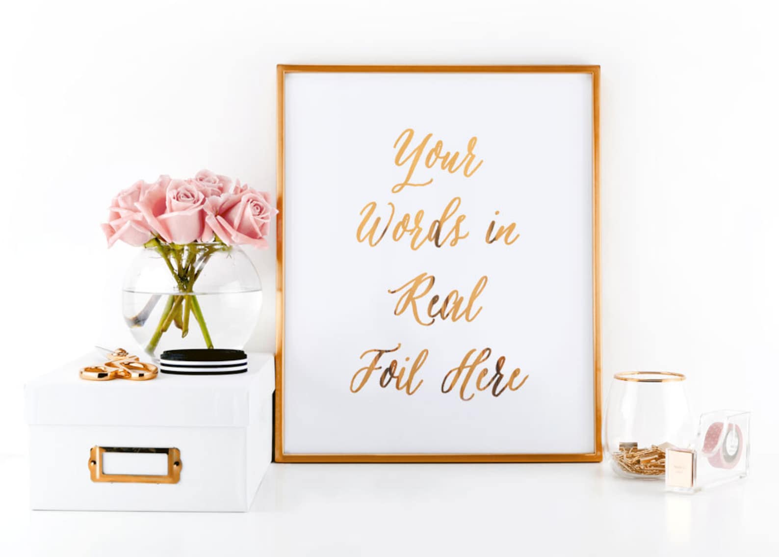 Foil Print Custom Gold Foil Print Custom Foil Print Typography - Etsy