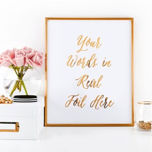 Foil Print Custom Gold Foil Print Custom Foil Print Typography Print ...