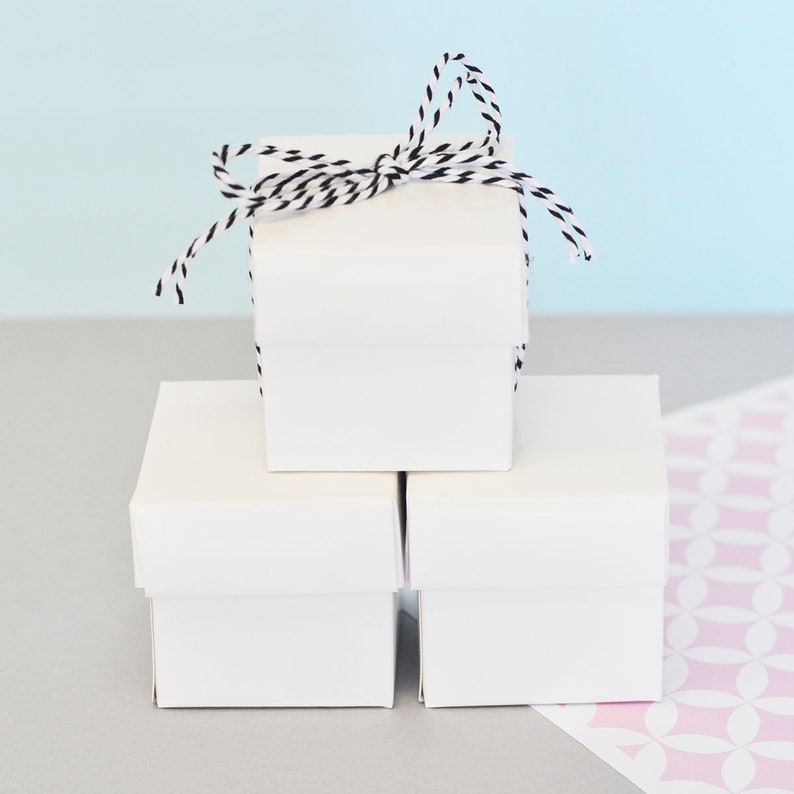 WHITE Favor Box White Box Party Favor Boxes Wedding Favor - Etsy