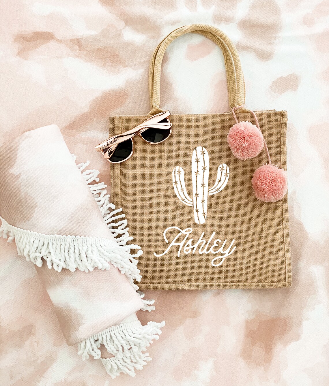 Desert Cactus Tote Bag Personalized Cactus Bags for - Etsy