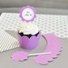 Purple Cupcake Toppers and Purple Cupcake Wrappers Personalized With ...