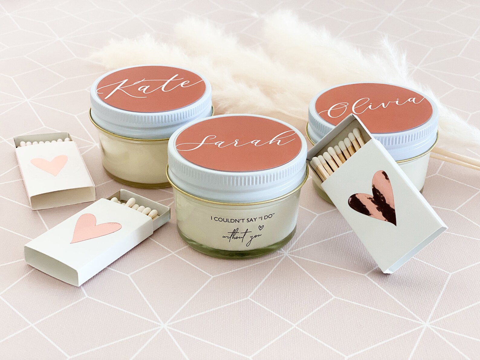 Wedding Matches Heart Matches Cute Matches Silver Gold Rose - Etsy