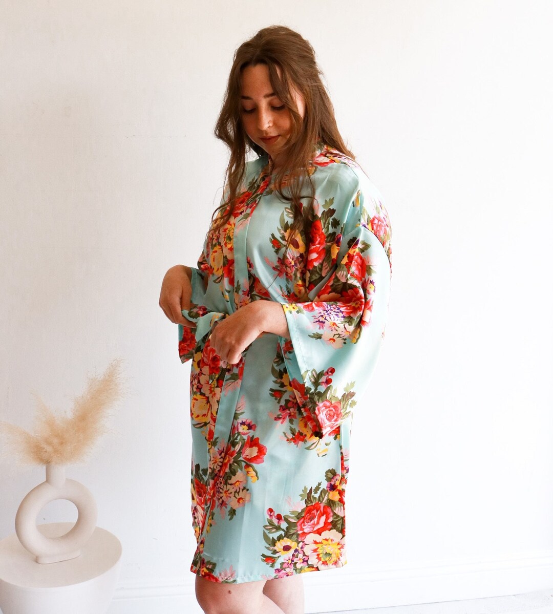 Floral Bride Robe - Floral Print Robes - Floral Bridesmaid Robe Set of ...