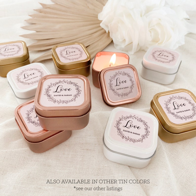 Bridal Shower Favors Personalized Candles Wedding Favors Etsy