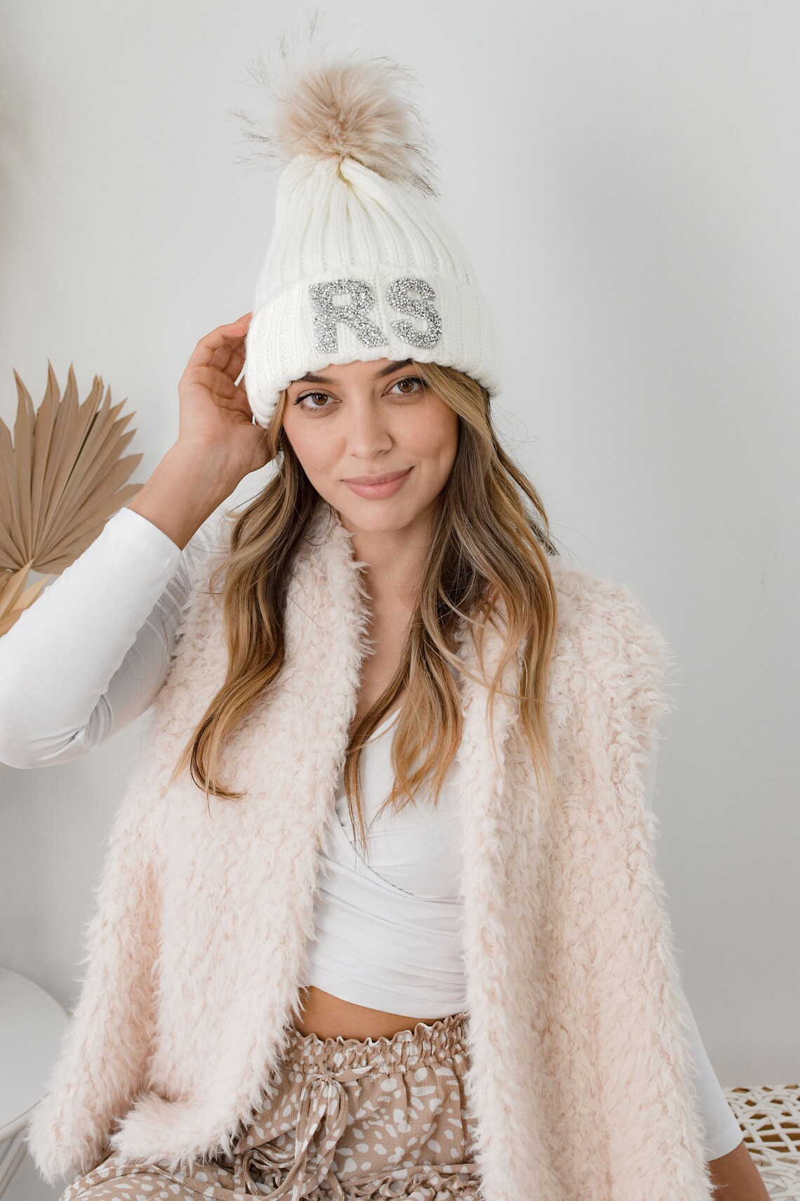 Beanie Hats for Women Monogram Hat Beanie Personalized Holiday | Etsy