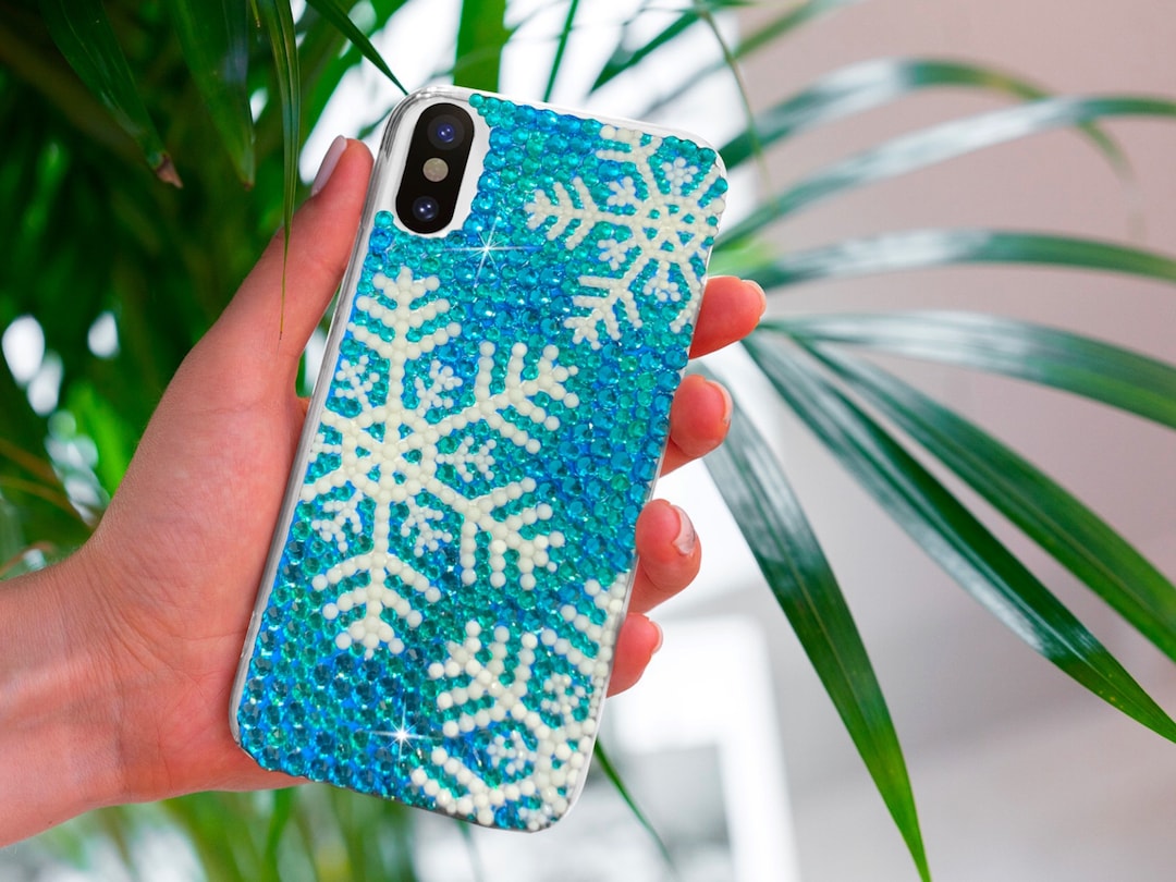 Snowflakes Rhinestone Phone Case — Winter Design for iPhone & Samsung ...
