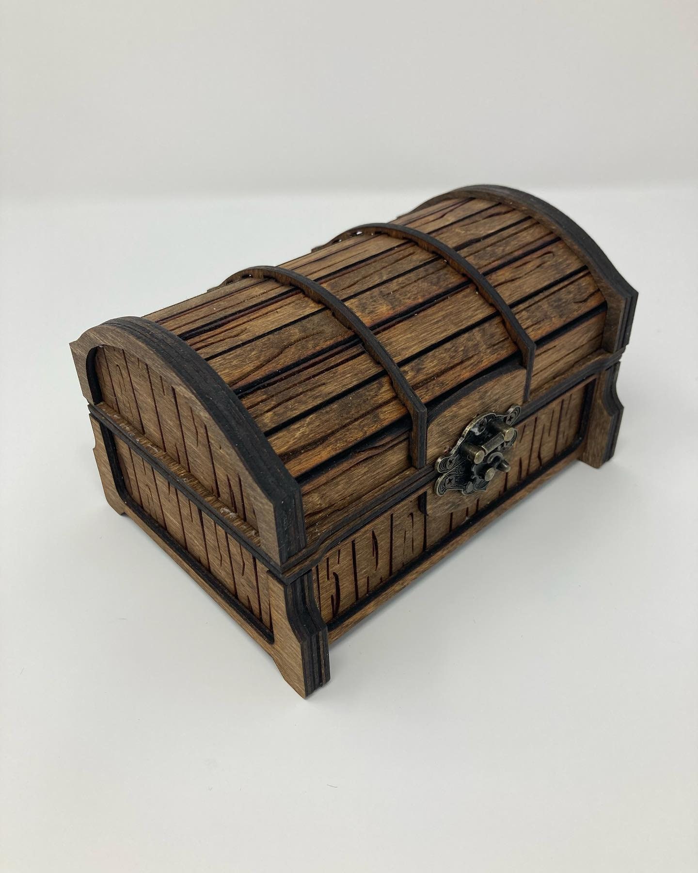 Stained Handmade Rustic Wood Storage Chest Treasure Box for Jewelry ...