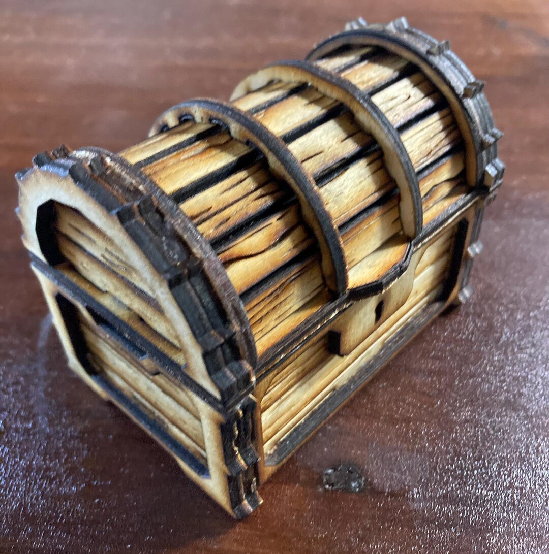 Small Mini Wooden Treasure Chest for D&D Dice, Gamer Chest, Fantasy ...