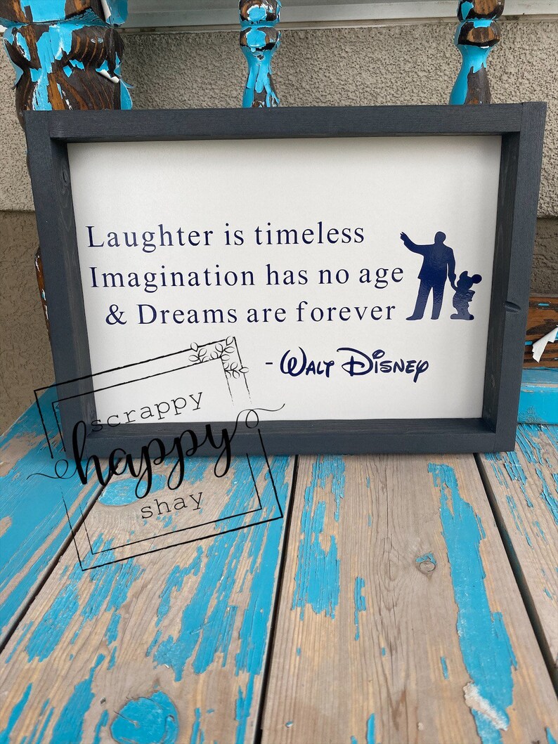 Walt Disney Quote Wood Sign Size 10x14 - Etsy