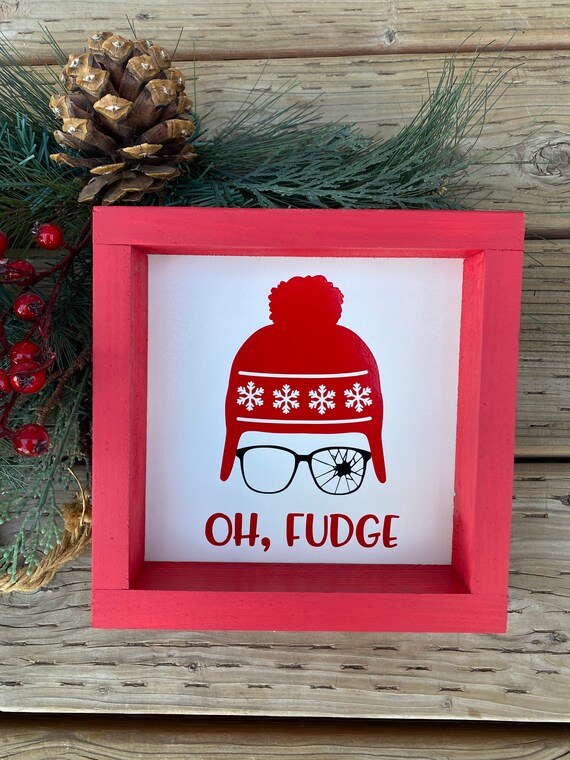 Oh Fudge Ralphie Christmas Wood Sign - Etsy Australia