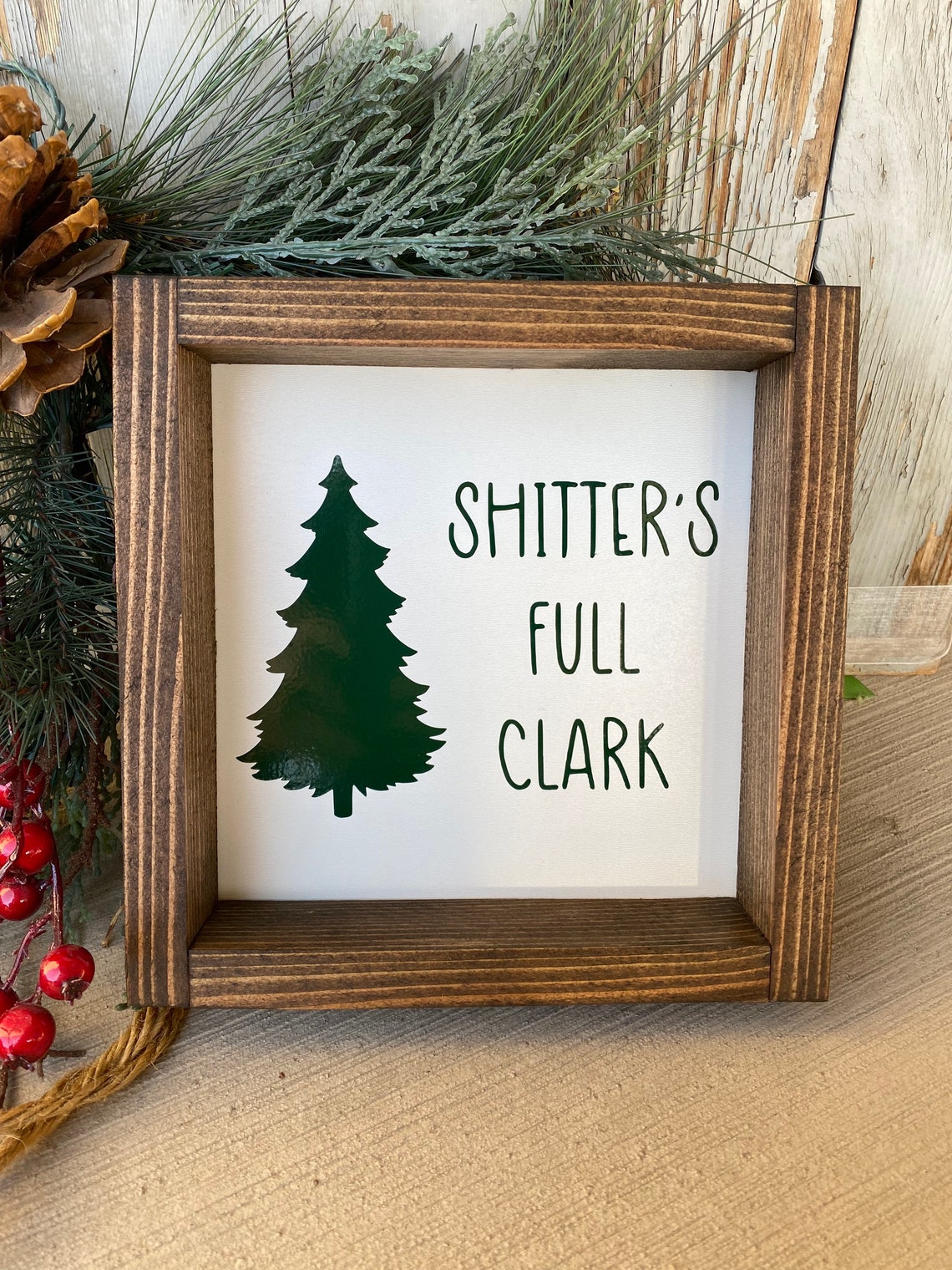 Shitters Full Clark Wood Sign - Etsy