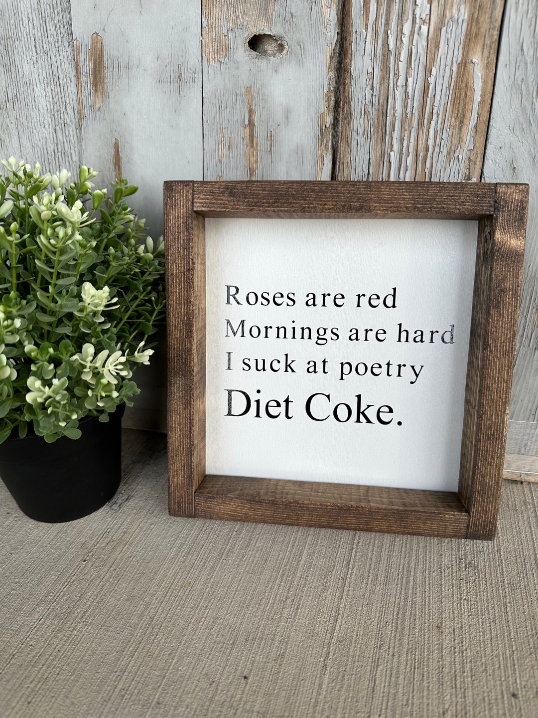 Diet Coke Poem Wood Sign - Etsy