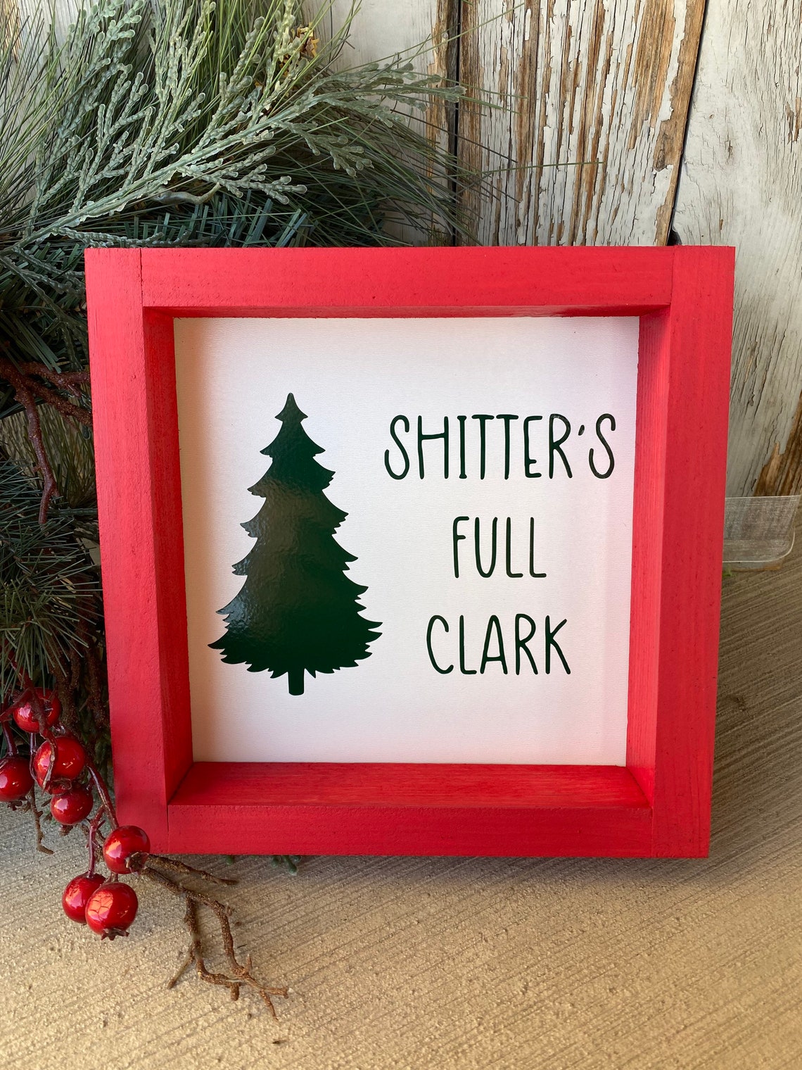 Shitters Full Clark Wood Sign - Etsy