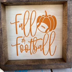 Fall & Football Painted Wood Sign - Etsy