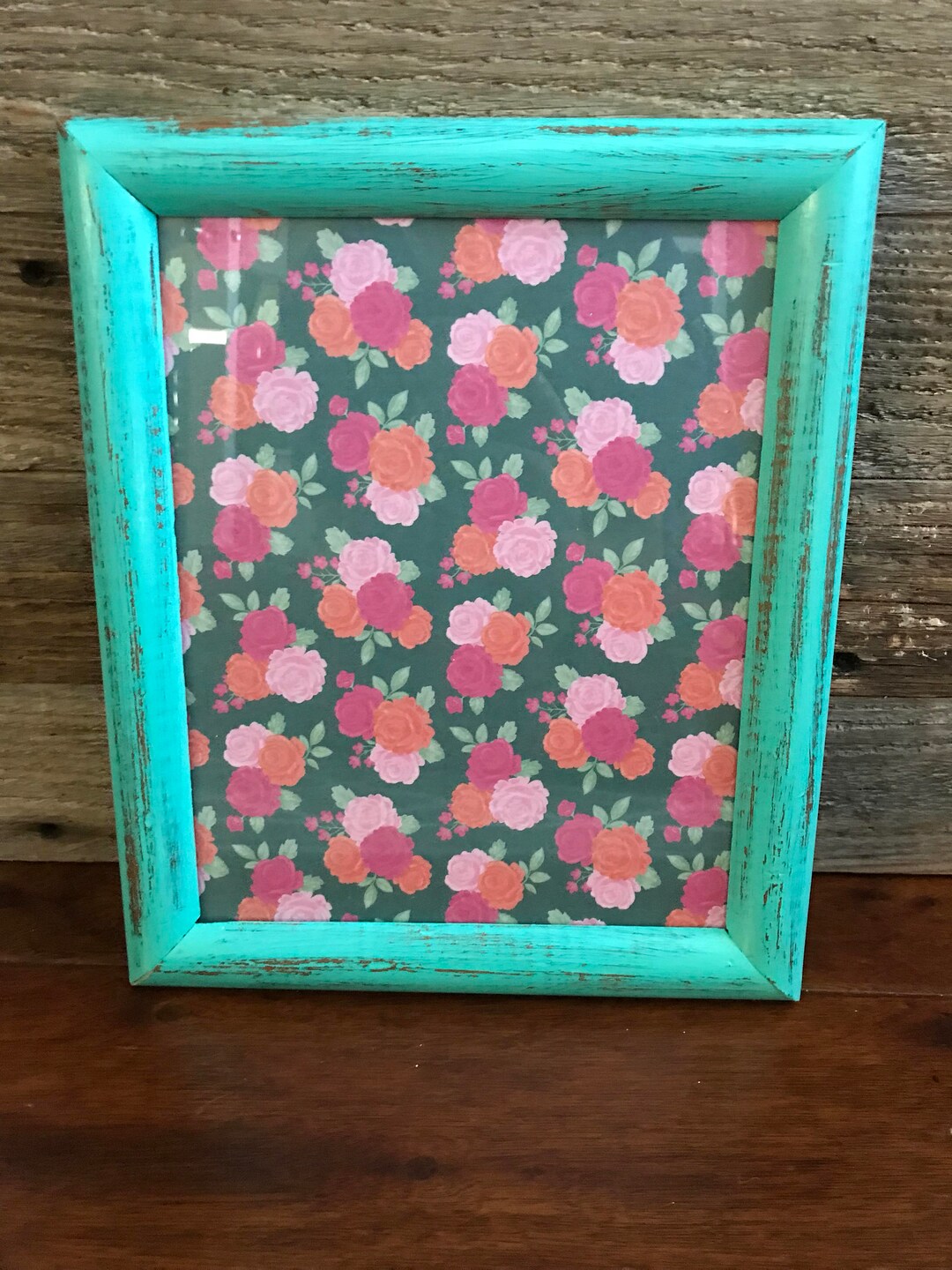 Aqua 8x10 Distressed Frame - Etsy