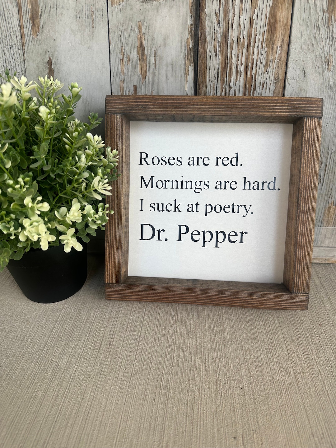 Dr. Pepper Poem Wood Sign - Etsy